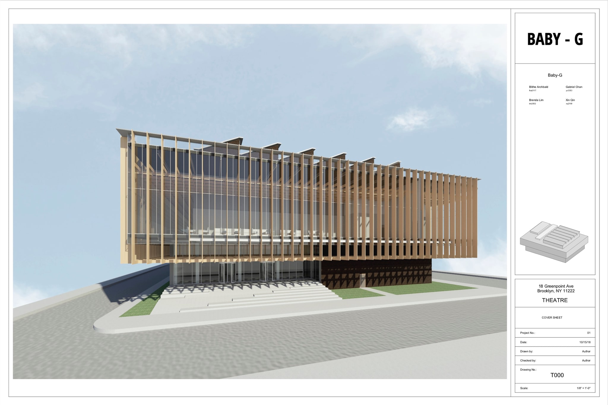 Theater Construction Drawing - Columbia GSAPP