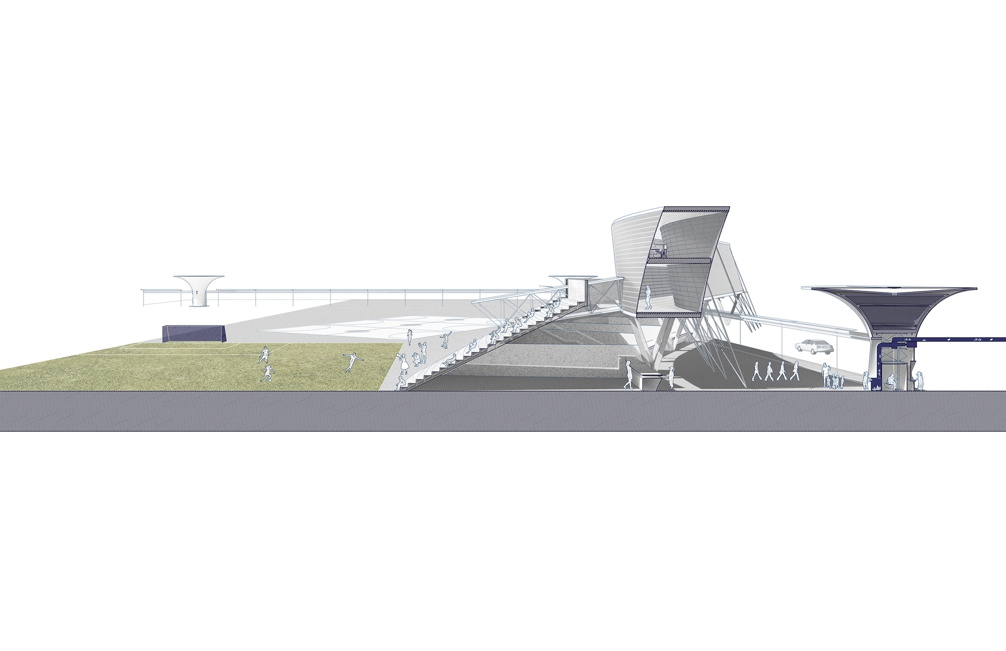 Vertical Farm Section - Columbia GSAPP