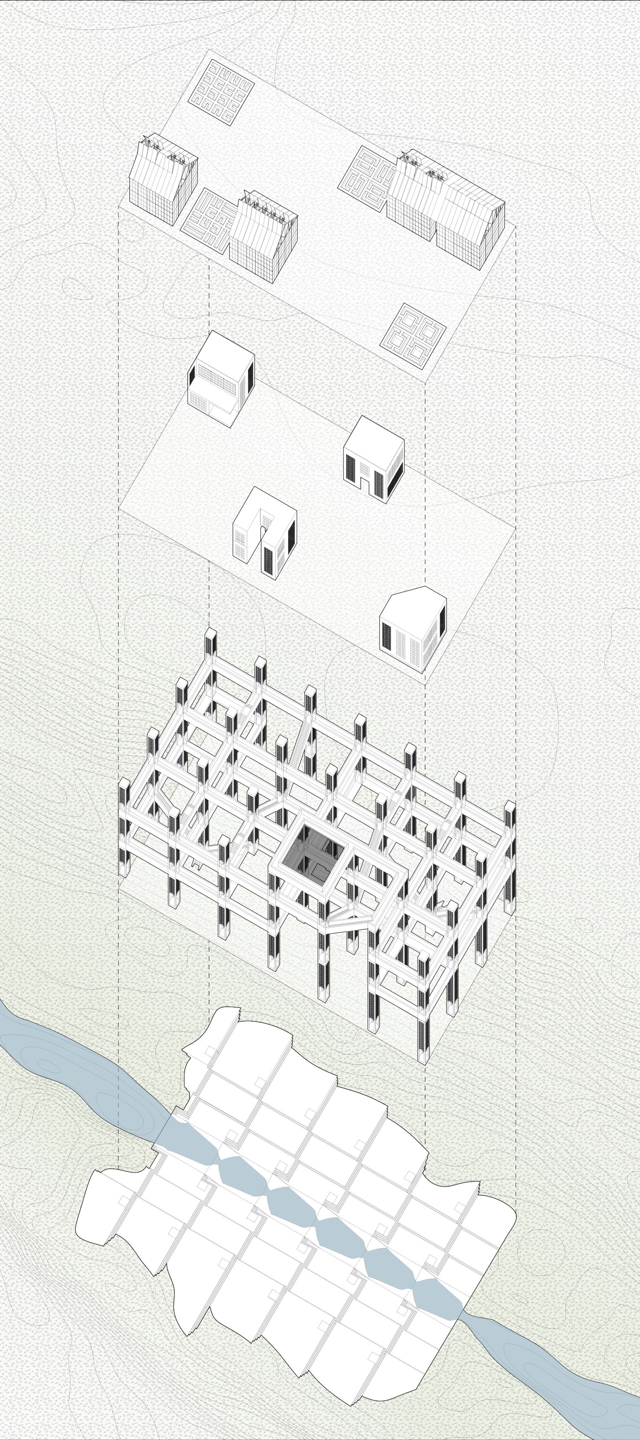 Exploded Axonometric - Columbia GSAPP