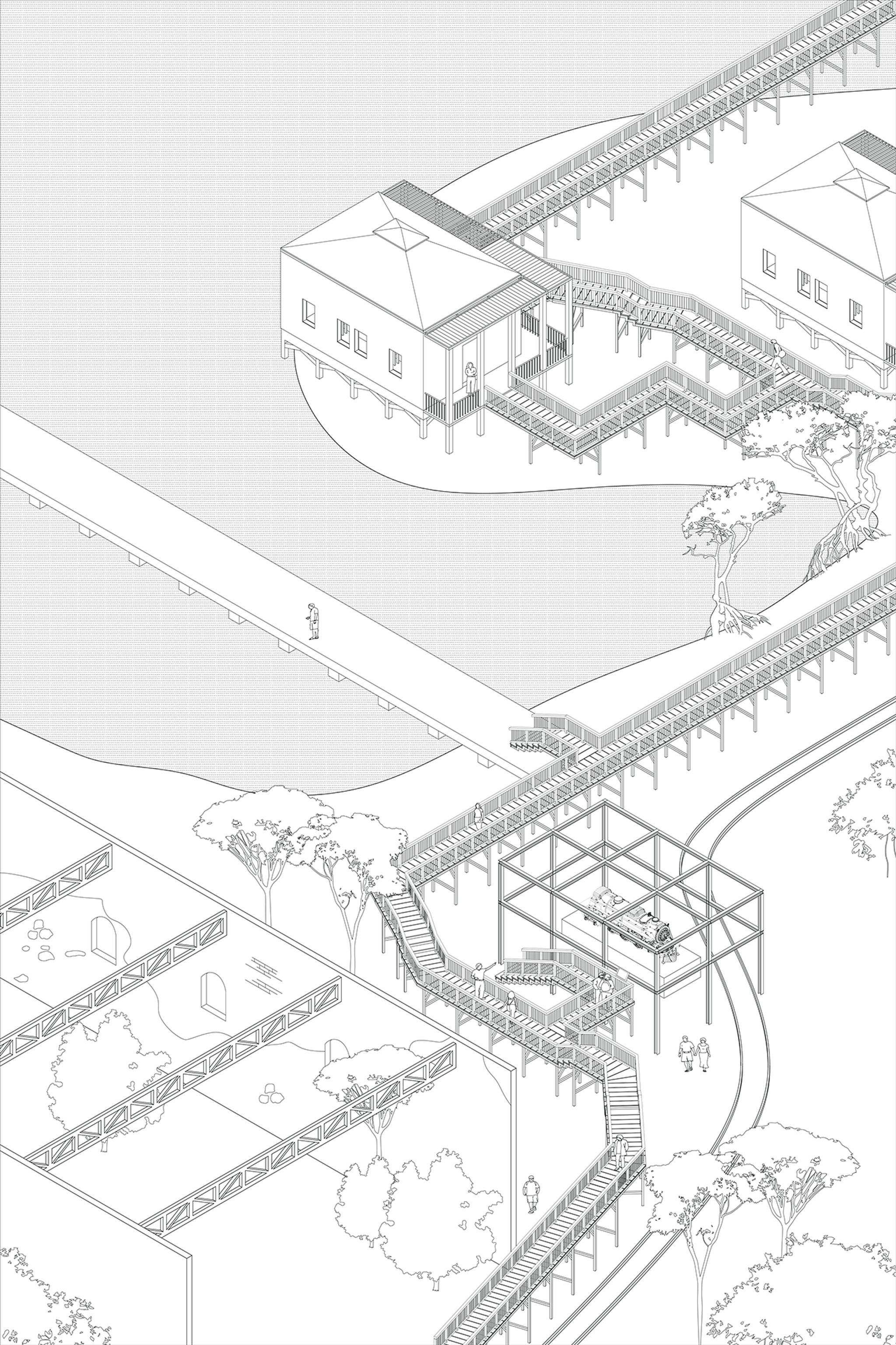 Axonometric Drawing - Columbia GSAPP