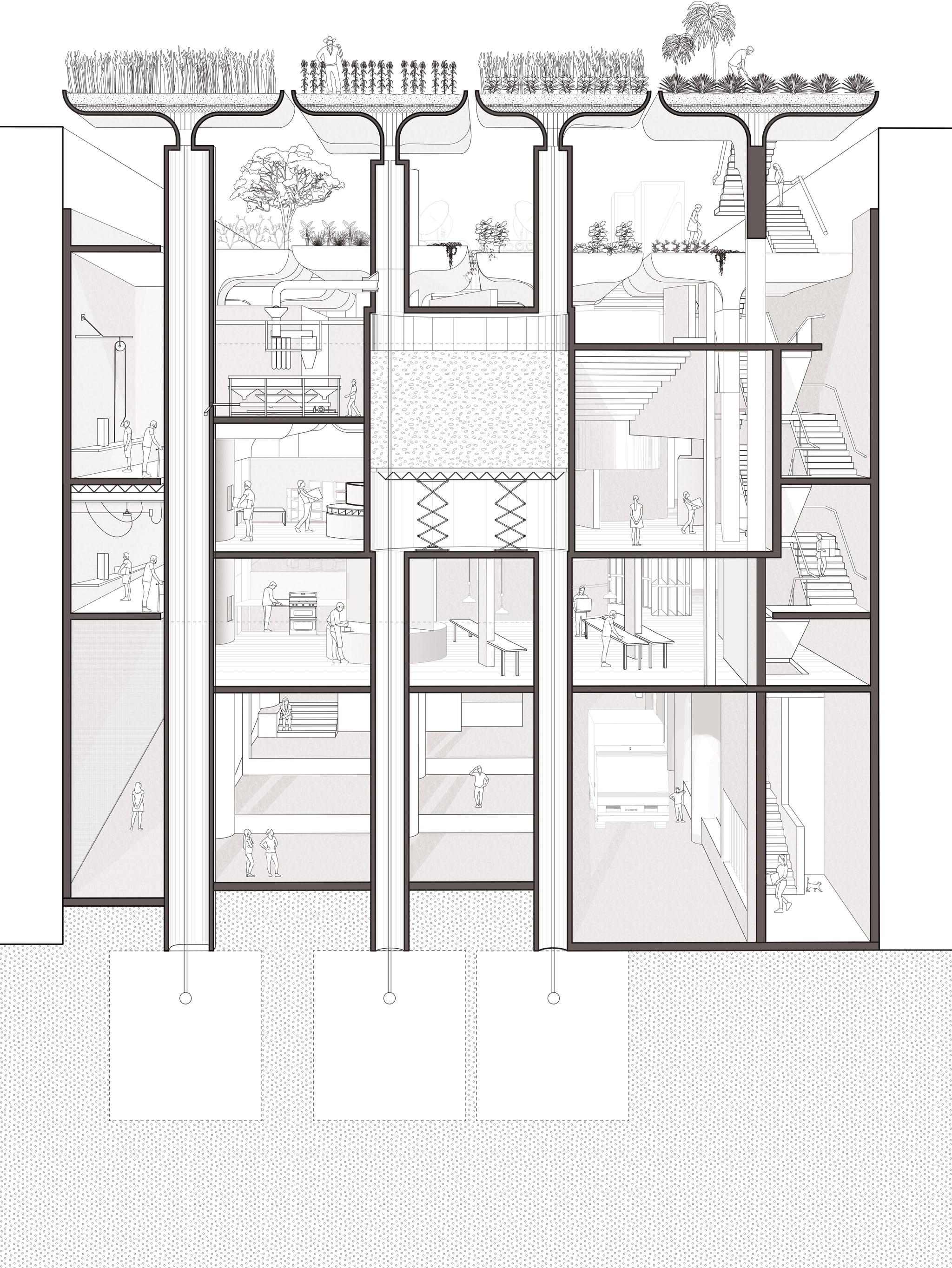 Infrastructure: Fire Station & Food Collective - Columbia GSAPP