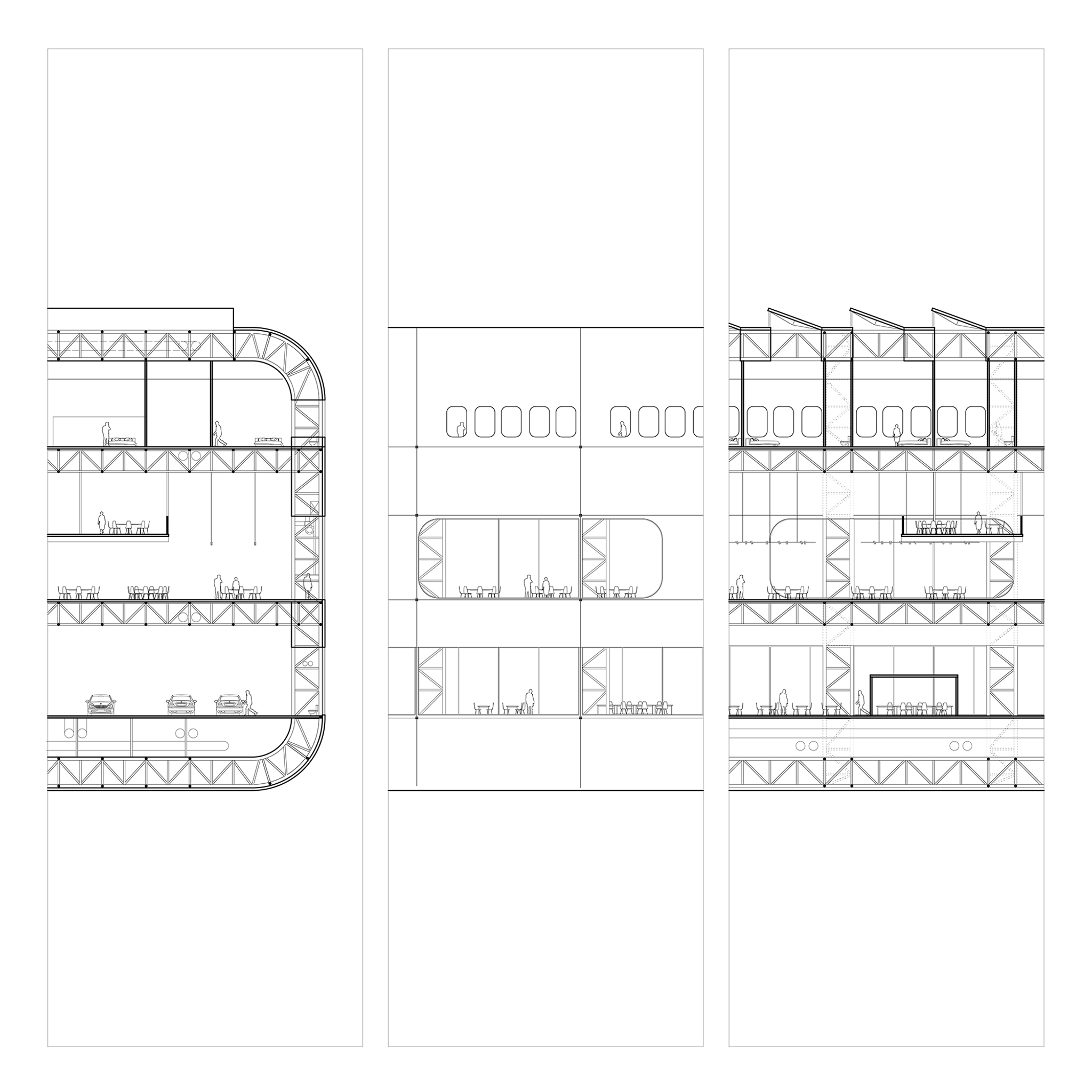 Facade Section Drawing - Columbia GSAPP