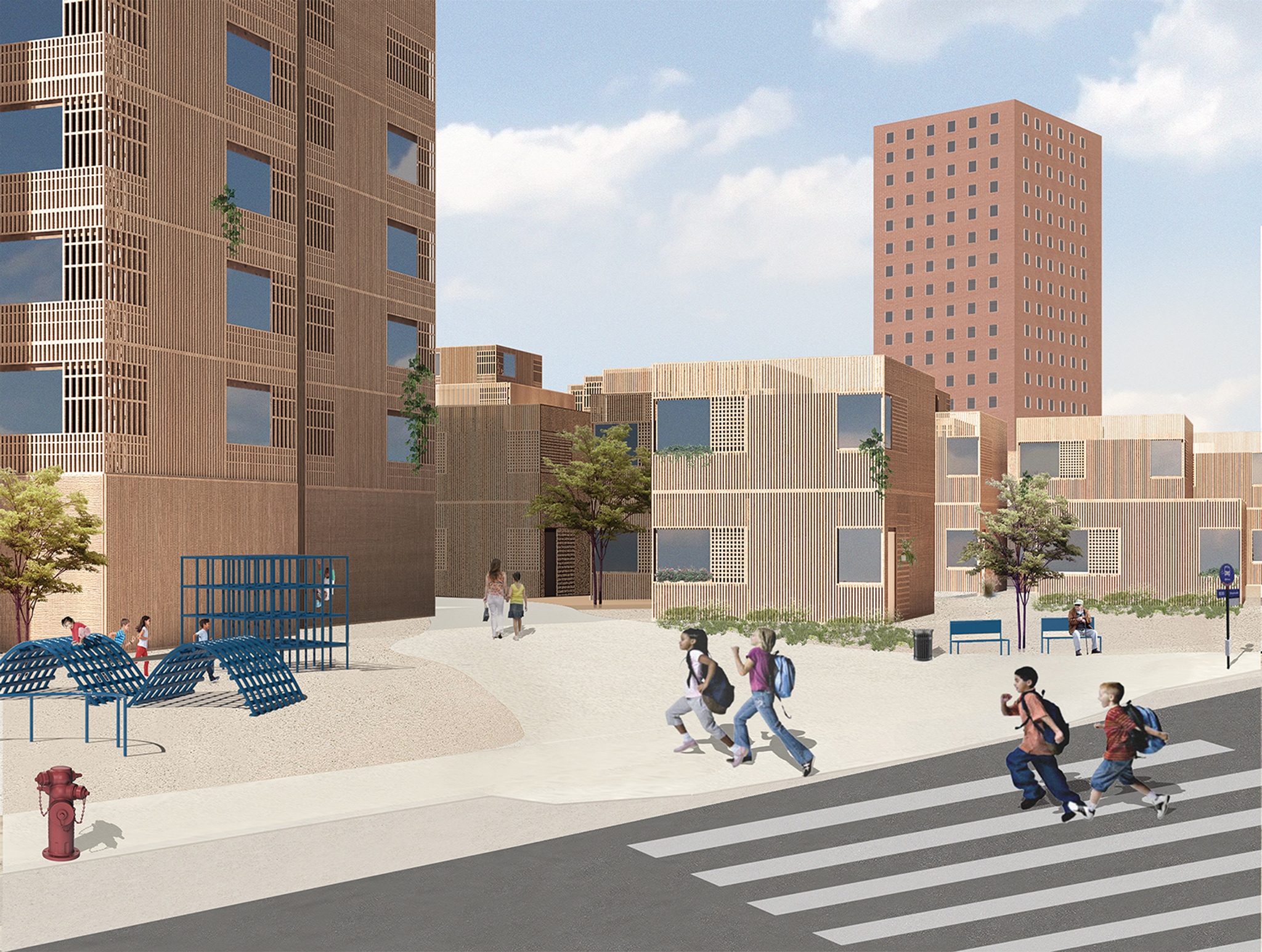 Playground Perspective Drawing - Columbia GSAPP