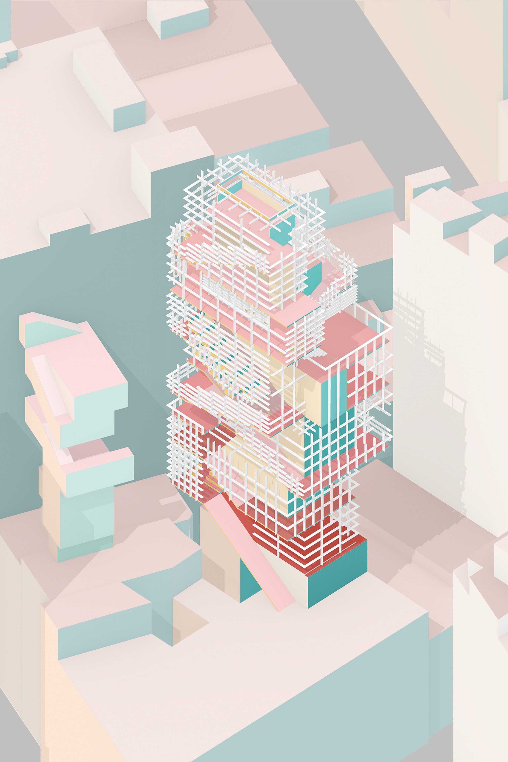 Axonometric Drawing - Columbia GSAPP