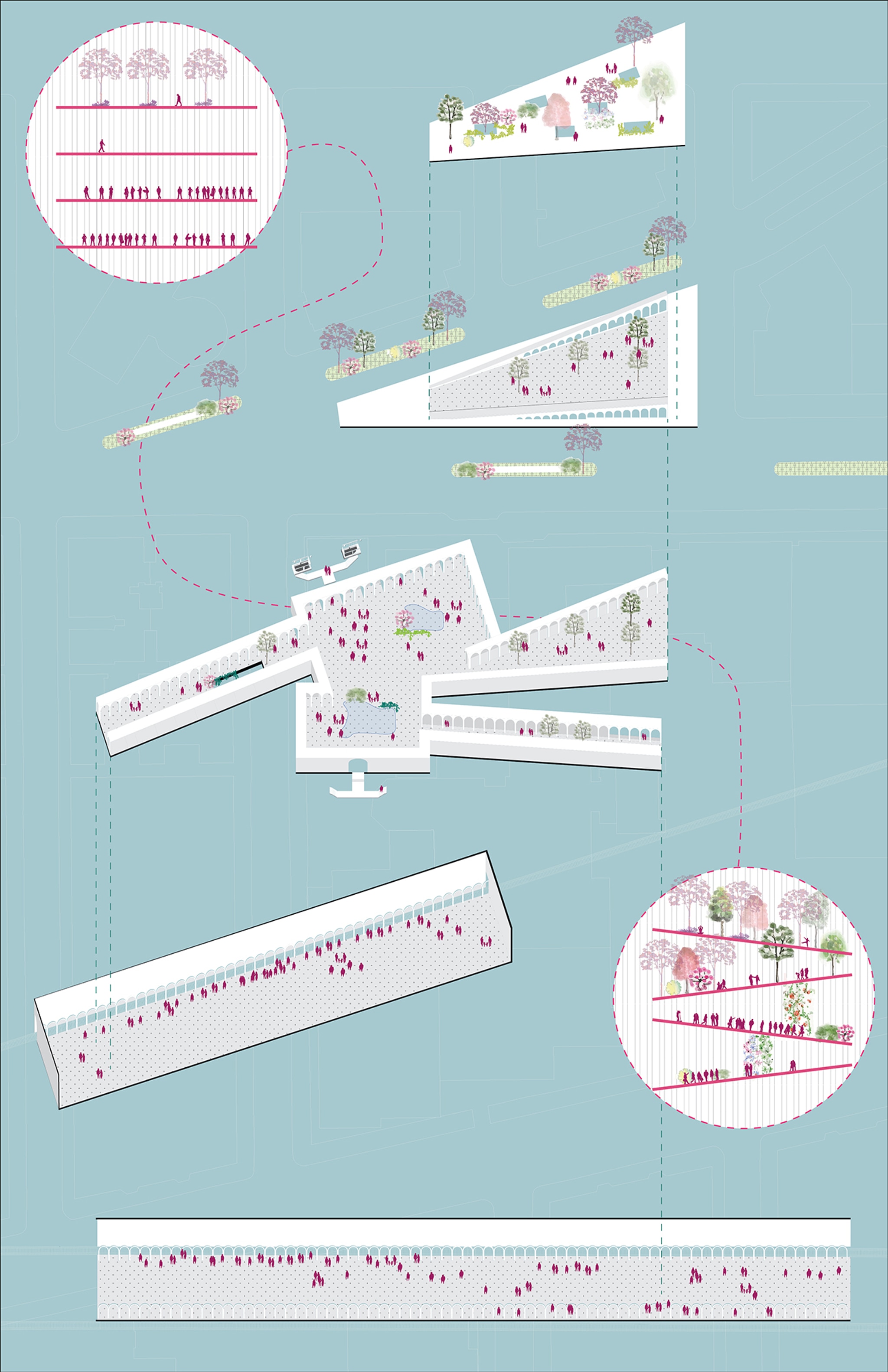 Exploded Oblique Plan - Columbia GSAPP