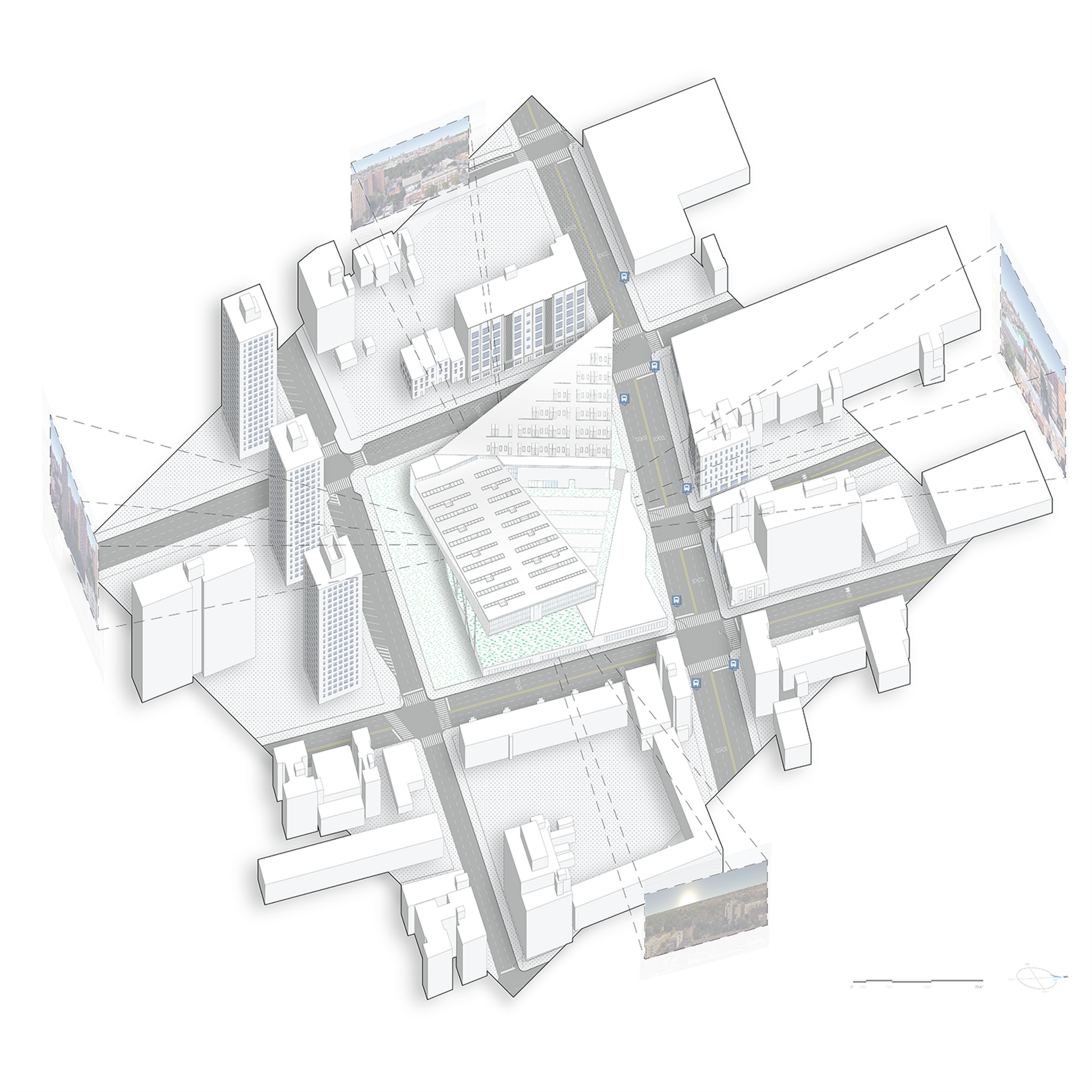 Axonometric Site Analysis - Columbia GSAPP
